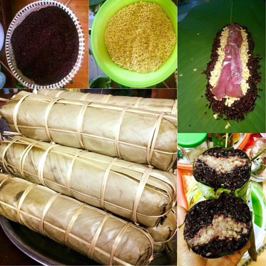 Đặc sắc bánh chưng nếp cẩm