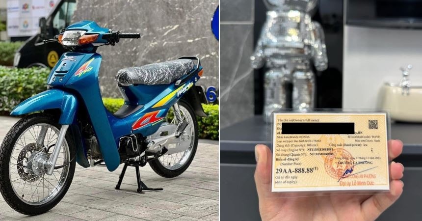 Honda Wave đời 2000 đội giá 800 triệu nhờ số khung số máy trùng biển ...