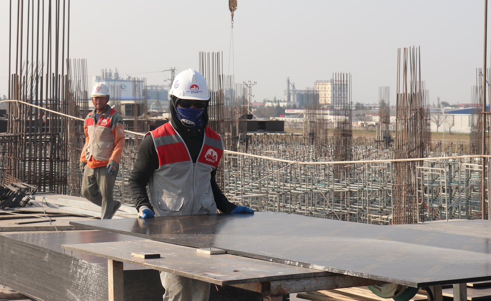 Giant construction site of Deli factory in Hai Duong province