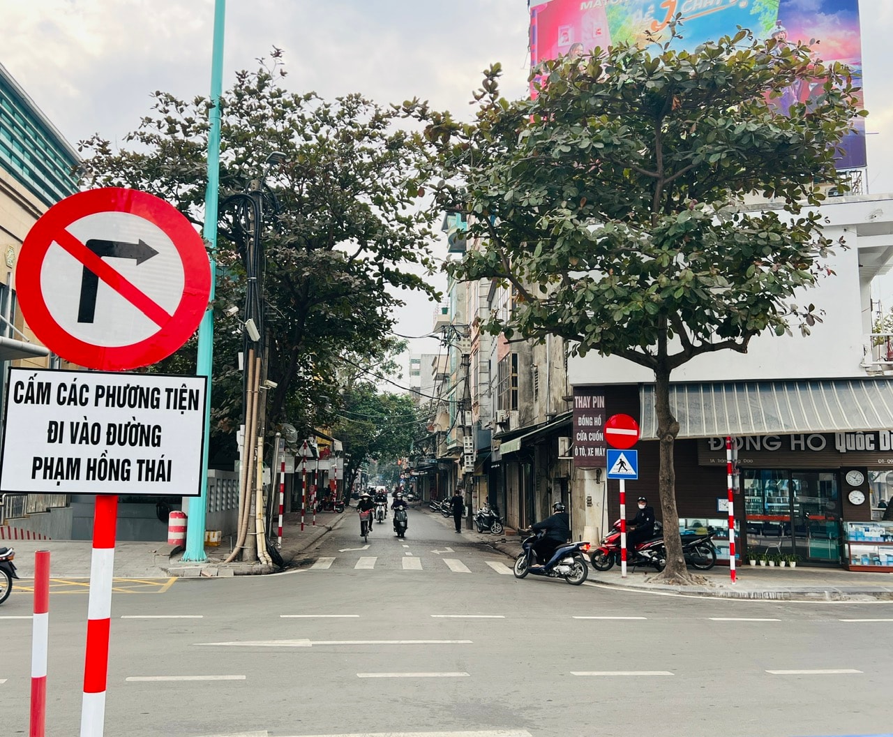 Một đoạn đường Phạm Hồng Thái (TP Hải Dương) thành đường một chiều