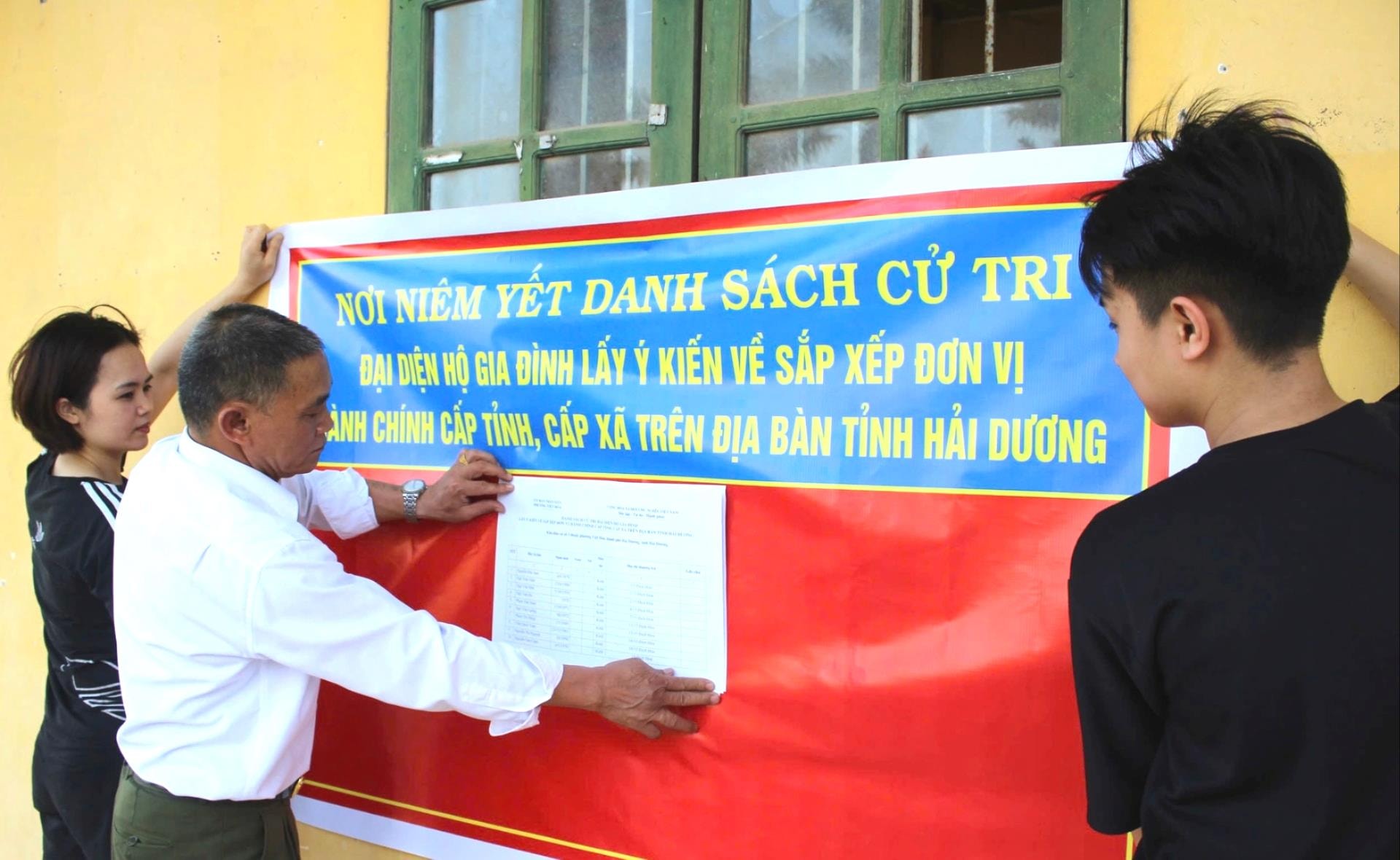 Hải Dương hoàn thành niêm yết danh sách cử tri lấy ý kiến đề án sáp ...