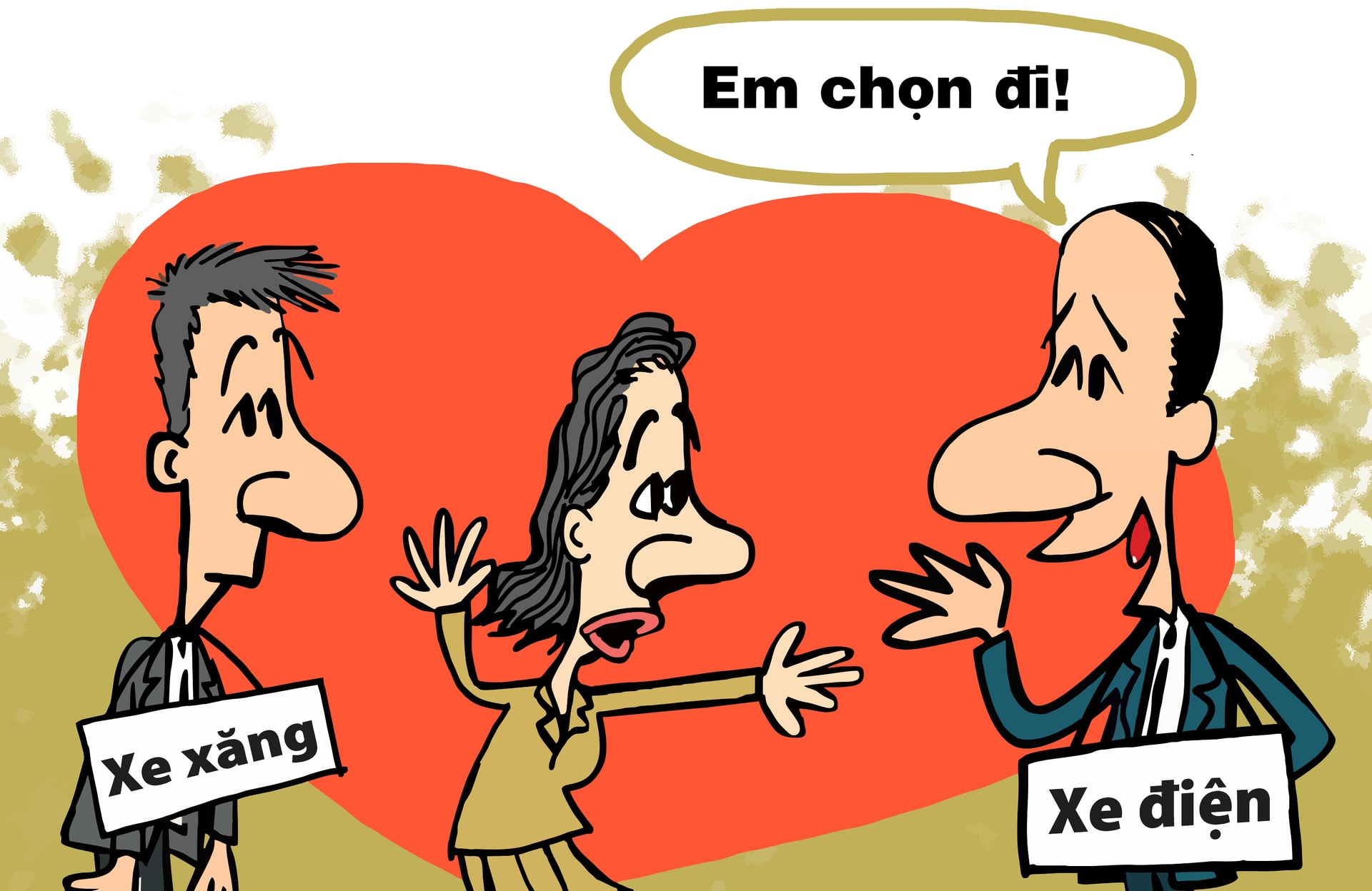 Tình yêu thời... xe điện - xe xăng