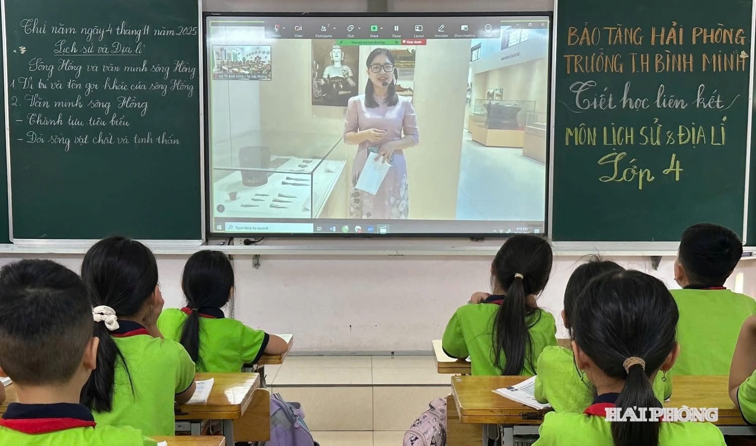 Lần đầu tiên có tiết học liên kết với Bảo tàng Hải Phòng