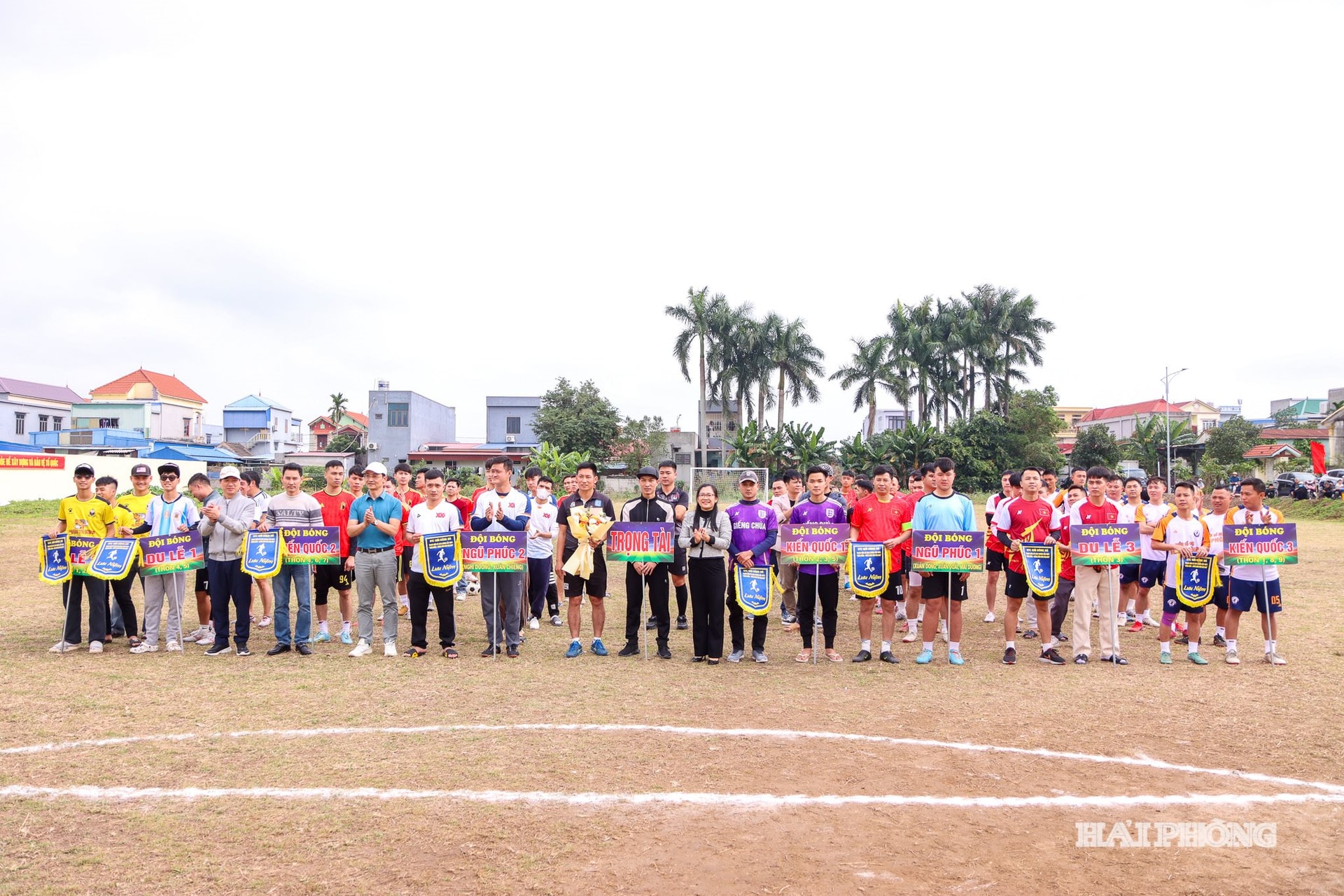 Xã Nghi Dương tổ chức giải bóng đá chào mừng Đại hội XIV của Đảng