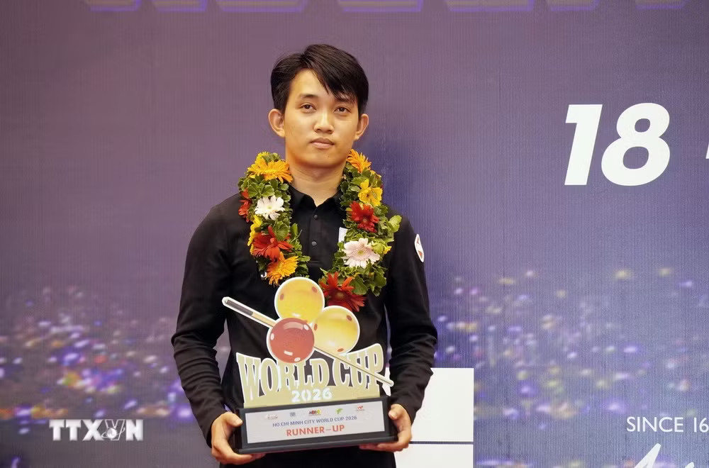 Cơ thủ Việt Nam giành ngôi á quân tại World Cup billiards